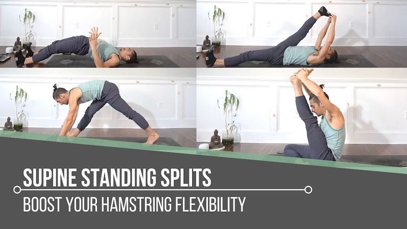 Supine Standing Splits - THEYOGIMATT