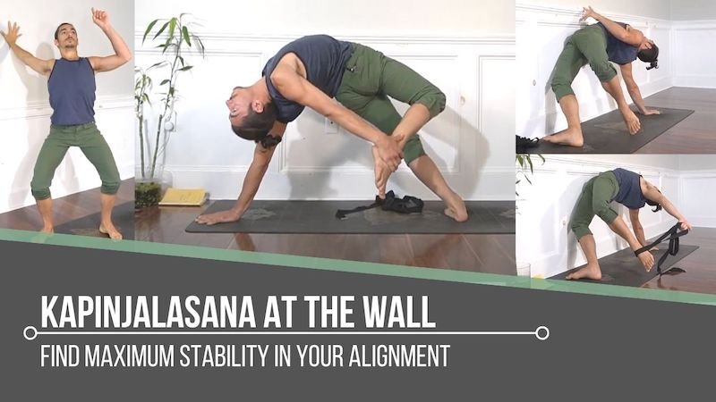 Kapinjalasana At The Wall - THEYOGIMATT